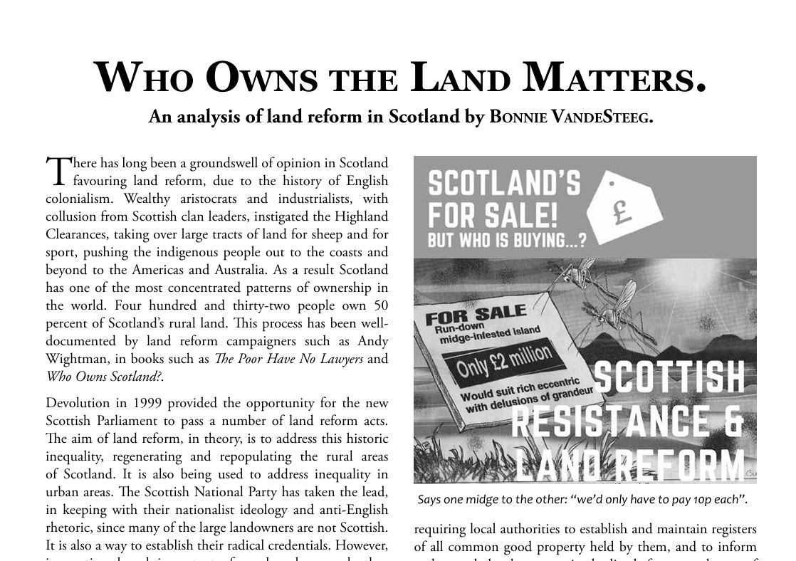 Who owns the land matters – Land for What? Land for Whom?